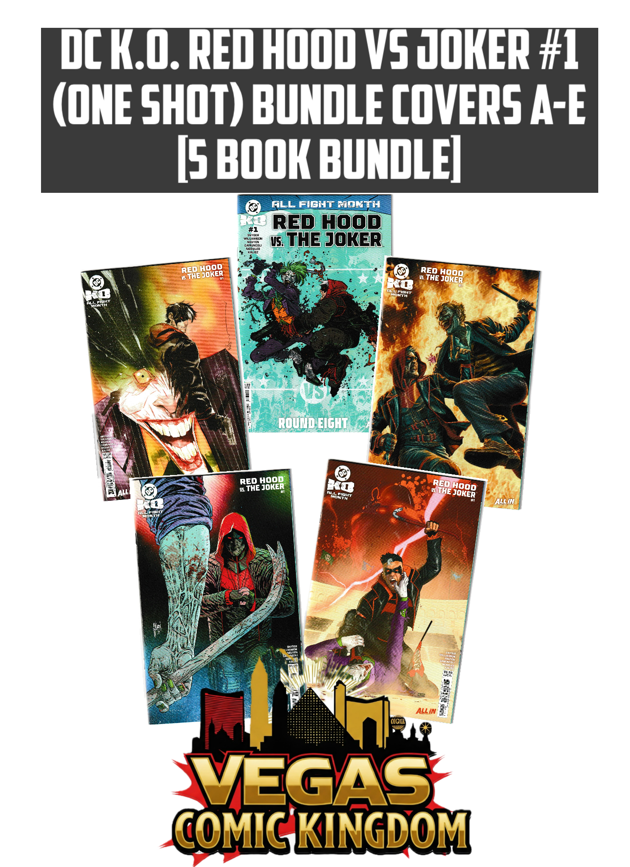 DC K.O. RED HOOD VS JOKER #1 (ONE SHOT) Bundle Covers A-E [5 Book Bund ...