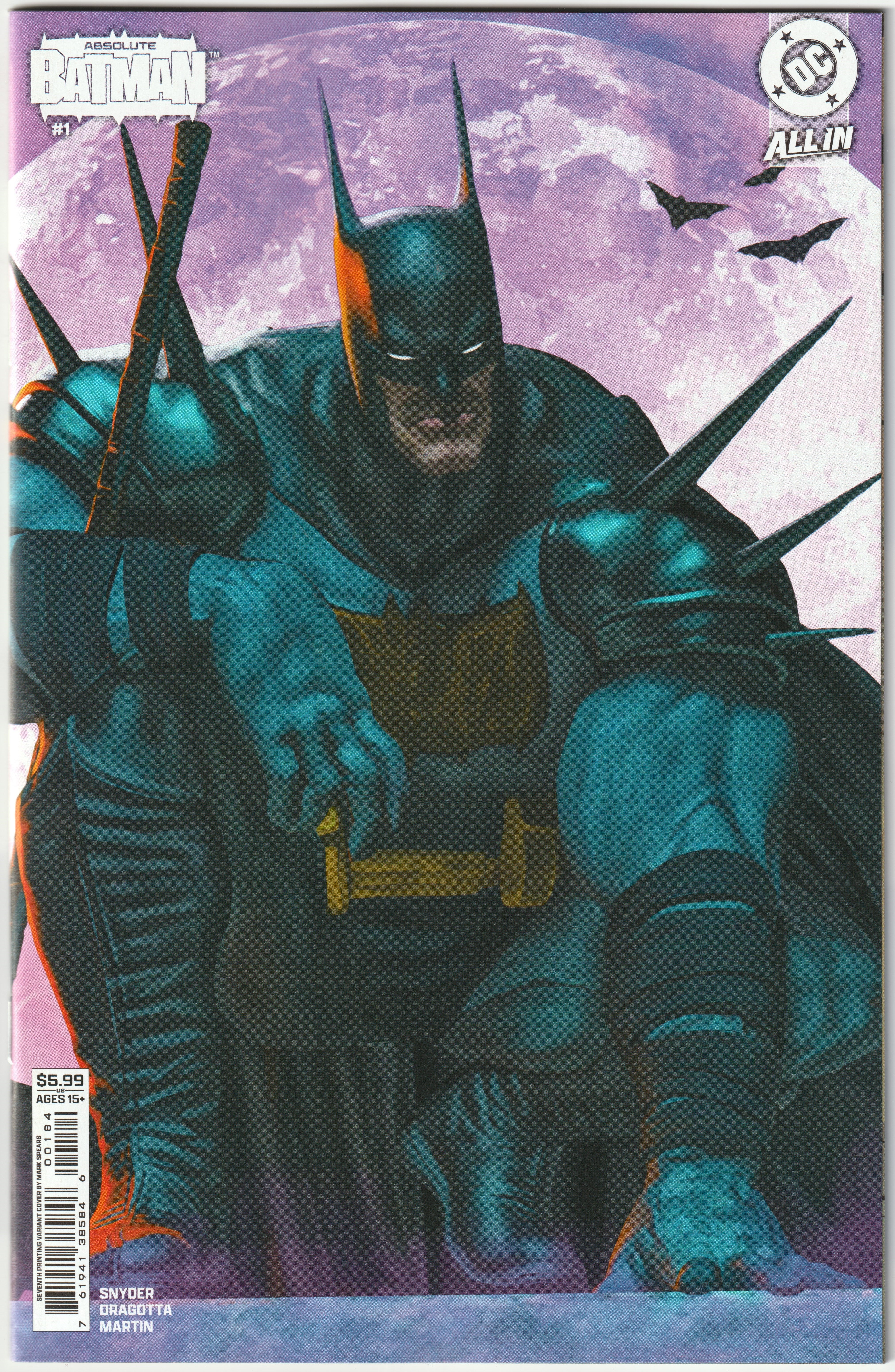 Absolute Batman #1 (2024) 7th Print Mark Spears Cover (NM/NM+) – The ...