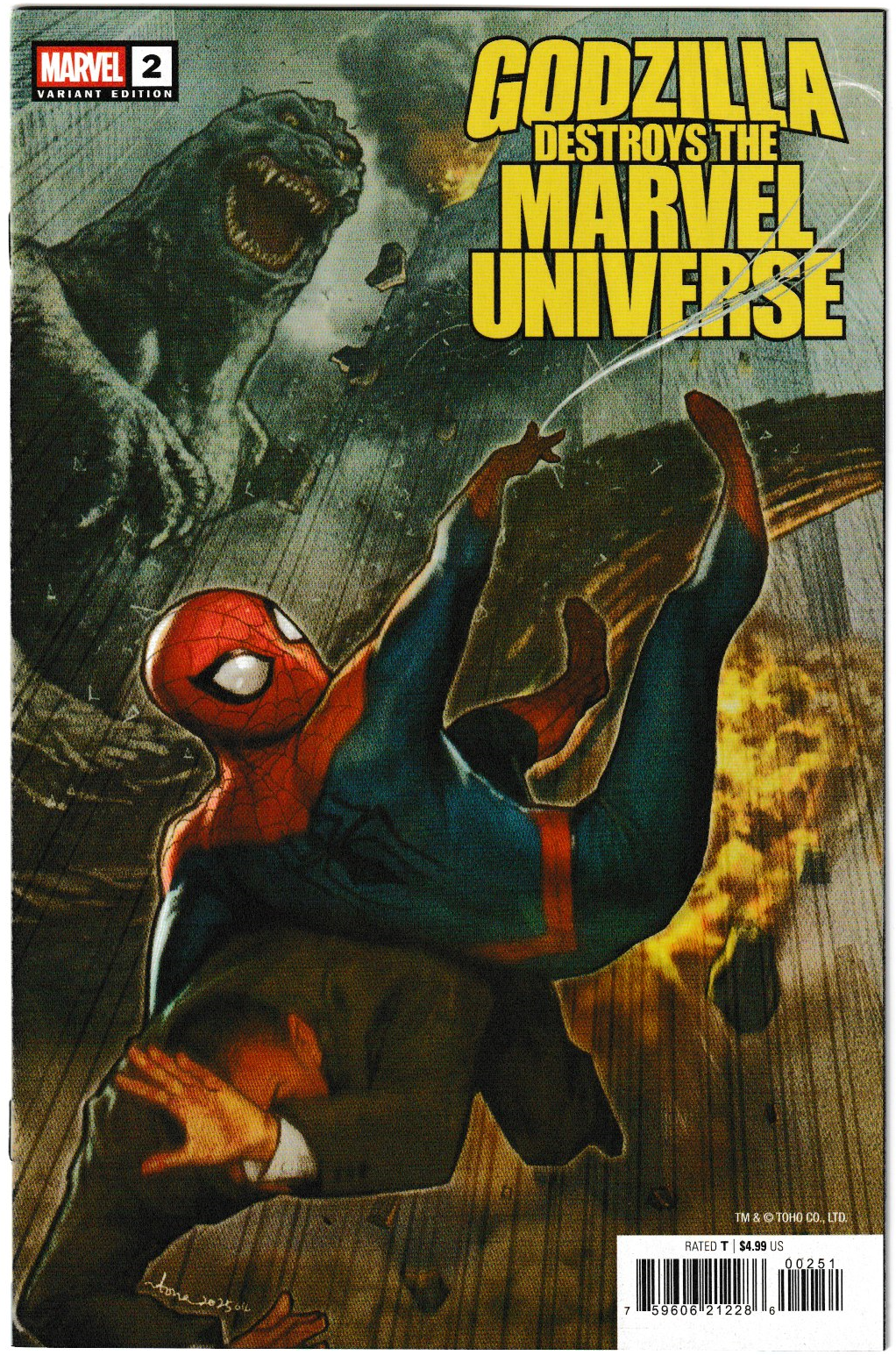Godzilla Destroys the Marvel Universe #2 Stonehouse Variant (Marvel Co ...