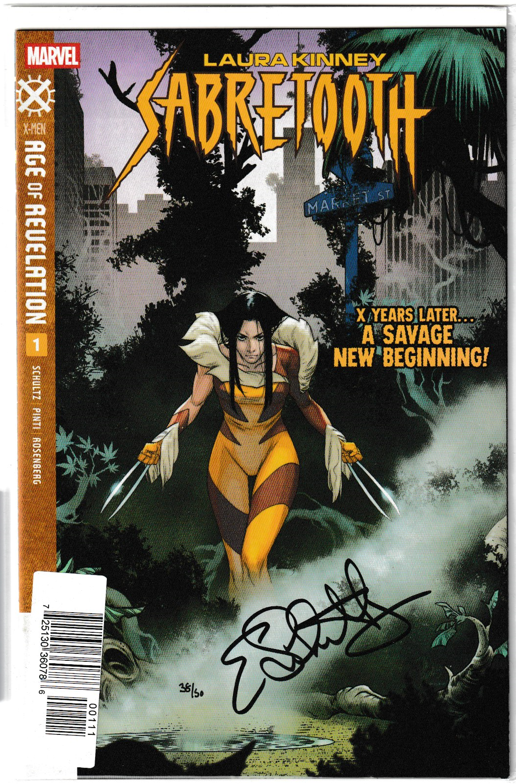 Laura Kinney: Sabretooth #1 Signed by Erica Schultz #38 of 50 with COA ...