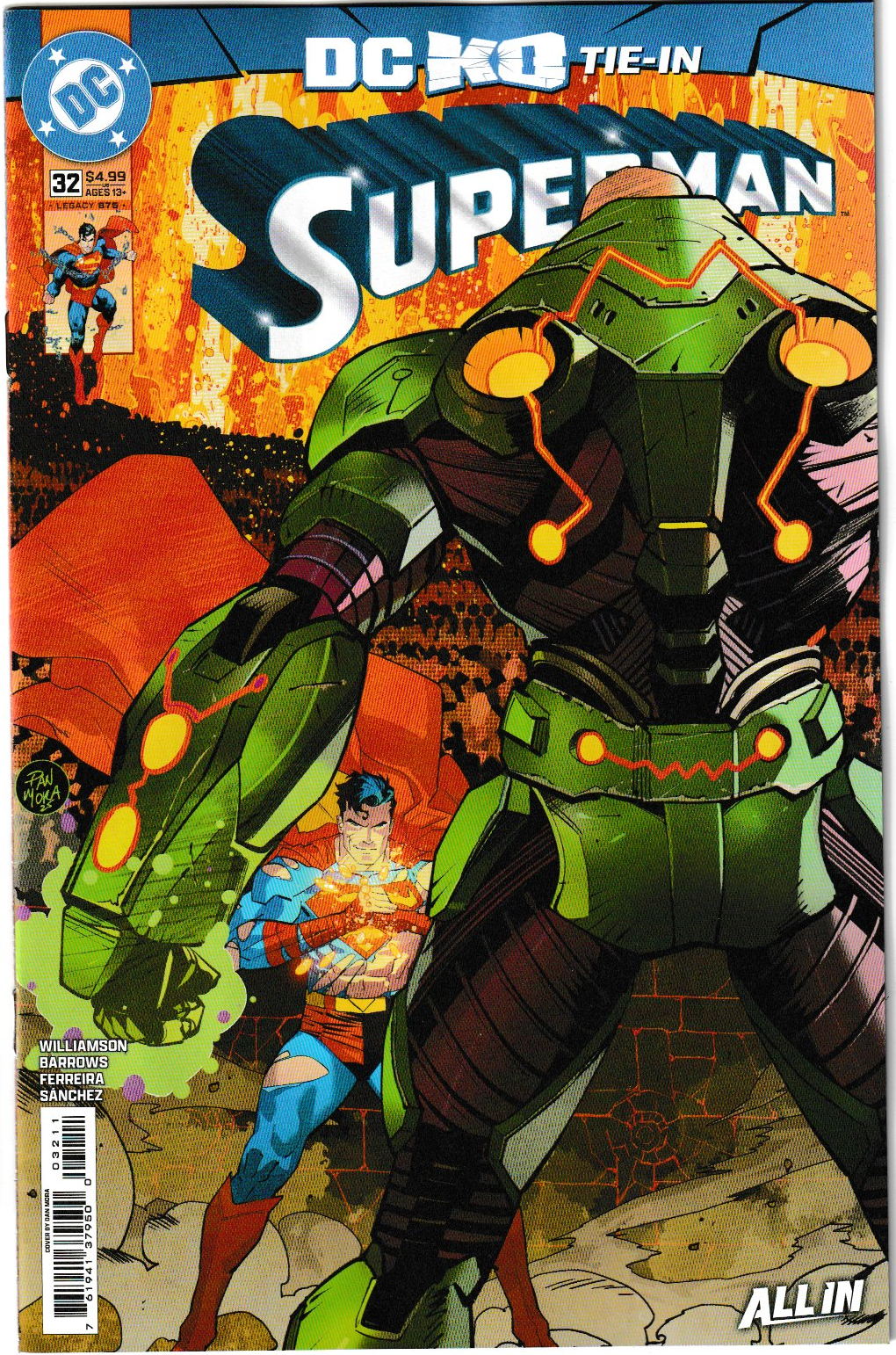 Superman #32 Cvr A Dan Mora (DC K.O. Tie-In) (DC Comics 2025) – The ...
